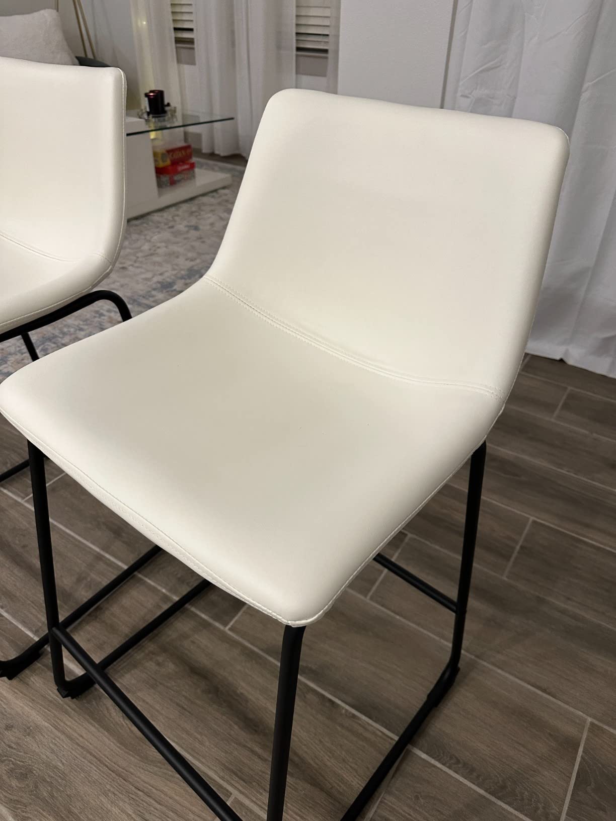 $22/mo - Finance NicBex Retro Bar Stools Crazy-Horse Leather with Metal ...