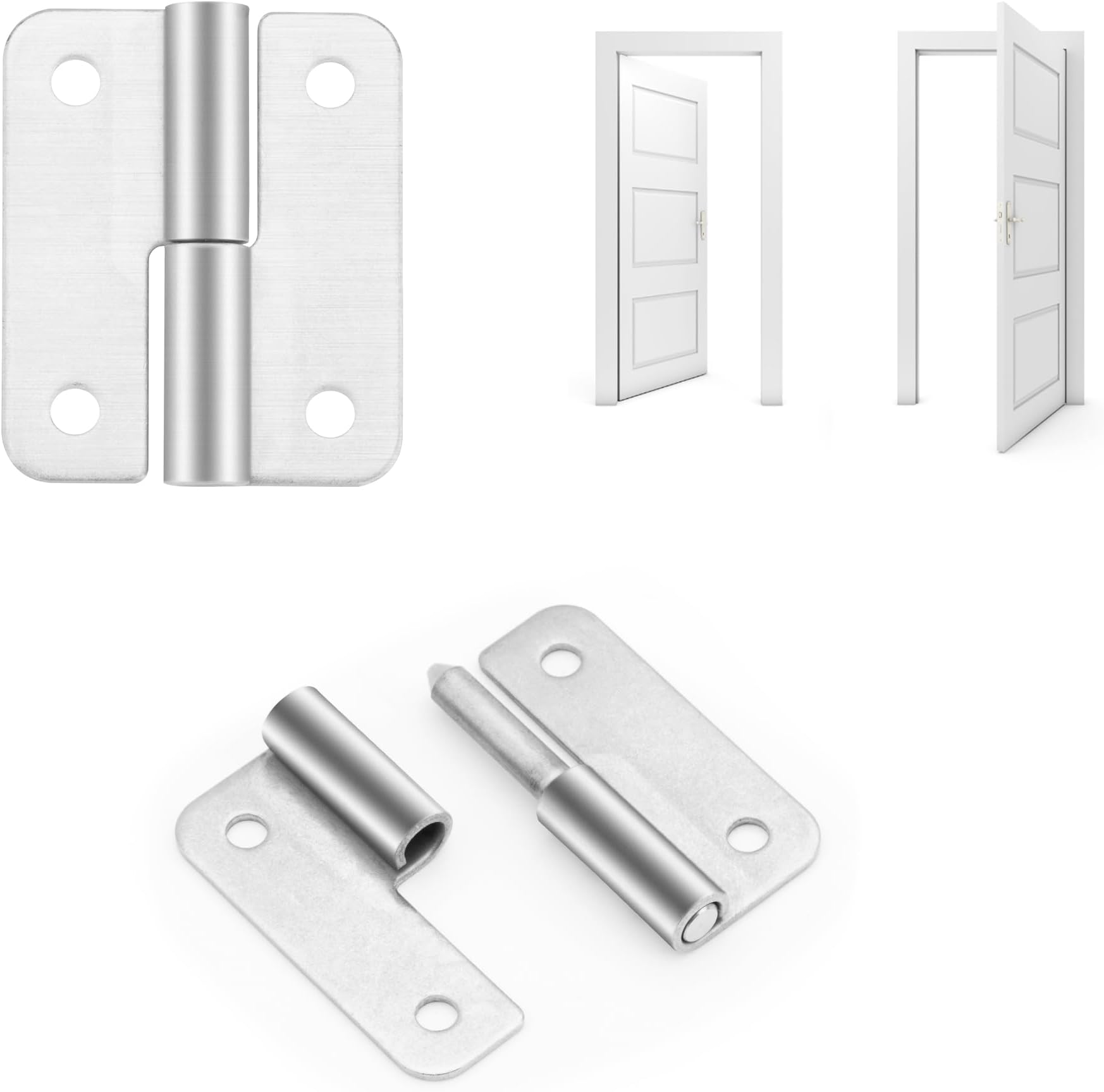 6Pcs 1.5" Detachable Hinge, Small Slip Joint Flag Hinges, Lift Off ...
