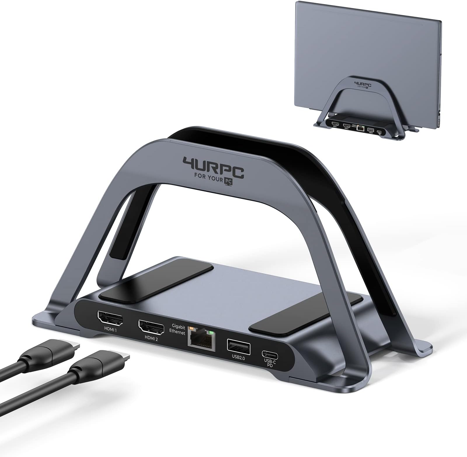 Amazon.com: Laptop Docking Station Stand Dual 4K Monitor: QUUGE USB C ...