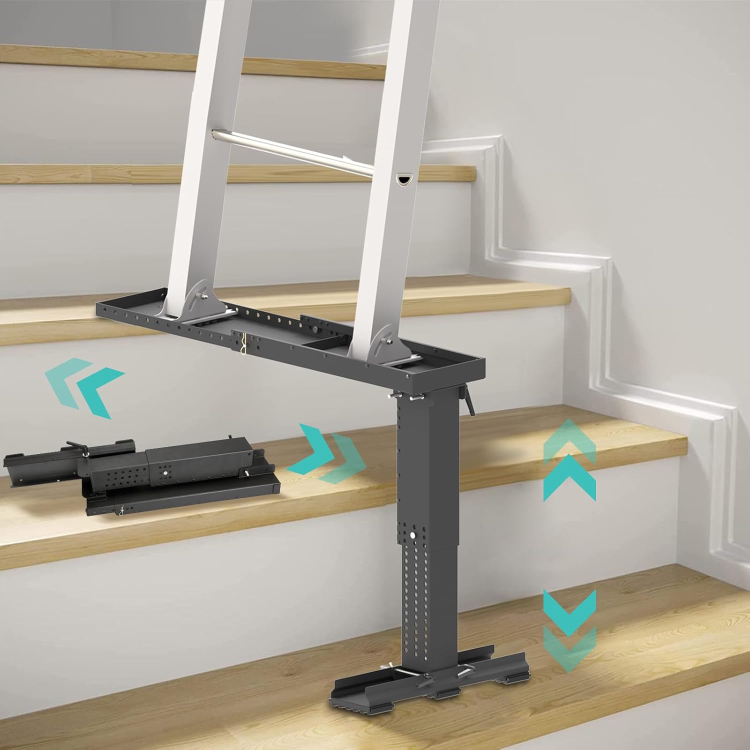 DITKOK Foldable Ladder Extender Pro, Ladder Stabilizer with Slip ...