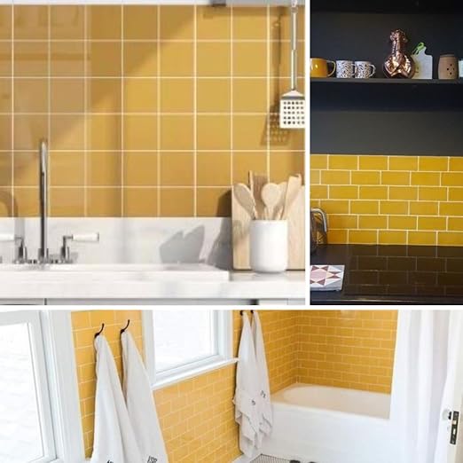 Lucca Giallo Yellow Mustard 3x6 Ceramic Wall Tile Backsplash Glossy for ...