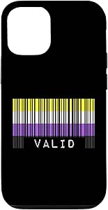 Amazon.com: iPhone 14 Pro Nonbinary And Valid Nonbinary Pride Flag Barcode Validating Case ...