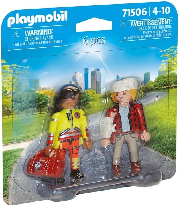 Amazon.com: Playmobil 71506 First Aid with Injured : Toys & Games
