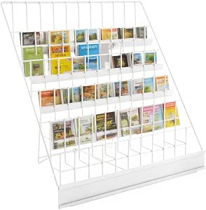 Amazon.com: 6 Tier Wire Countertop Rack Wide Wire Magazine Rack ...
