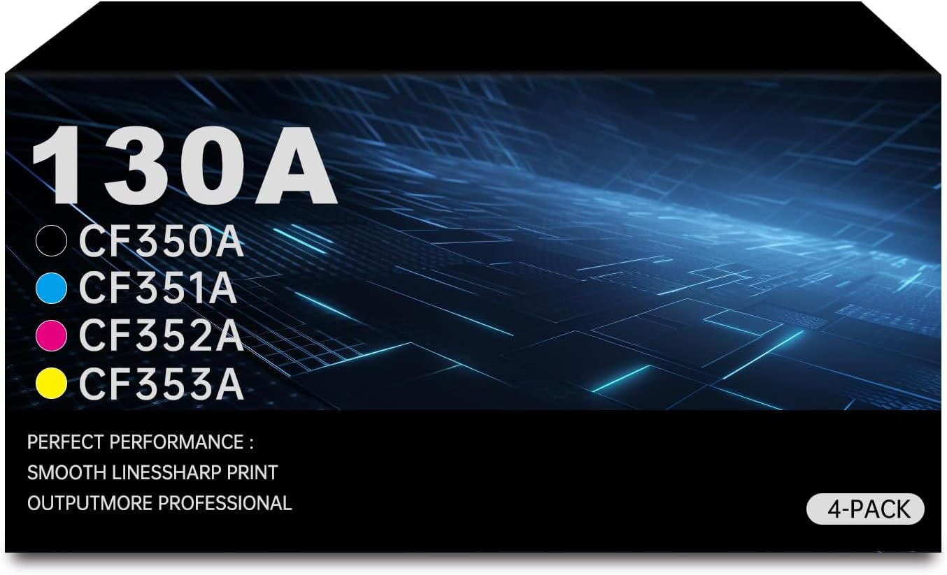 Amazon.com: 130A | CF350A CF351A CF352A CF353A| Black Cyan Magenta ...