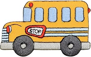 Amazon.com: School Bus Patch Education Badge Sew Iron on Embroidered ...