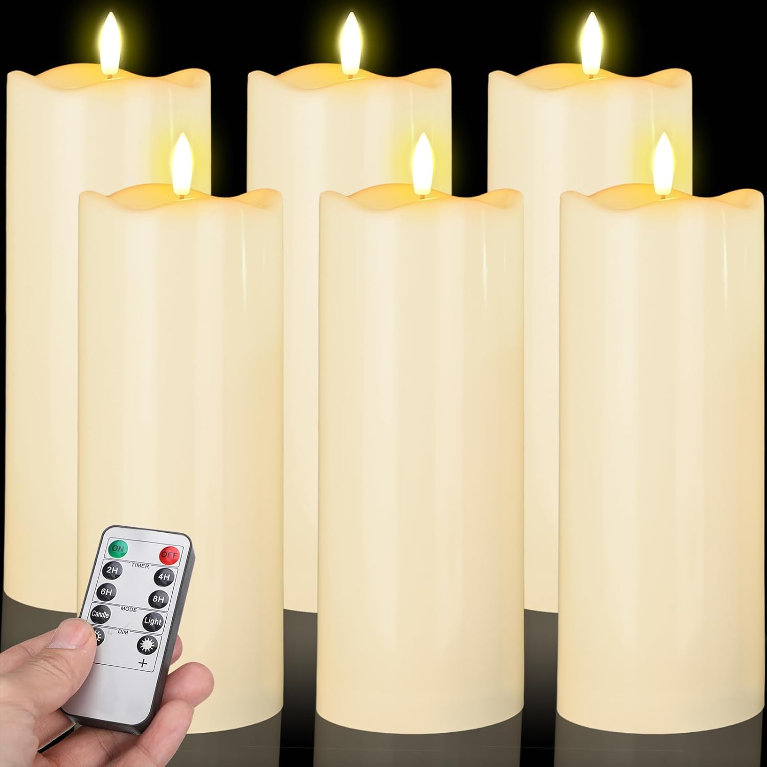 Amazon.com: Rossesay 10" x 4" Large Waterproof Outdoor Flameless ...