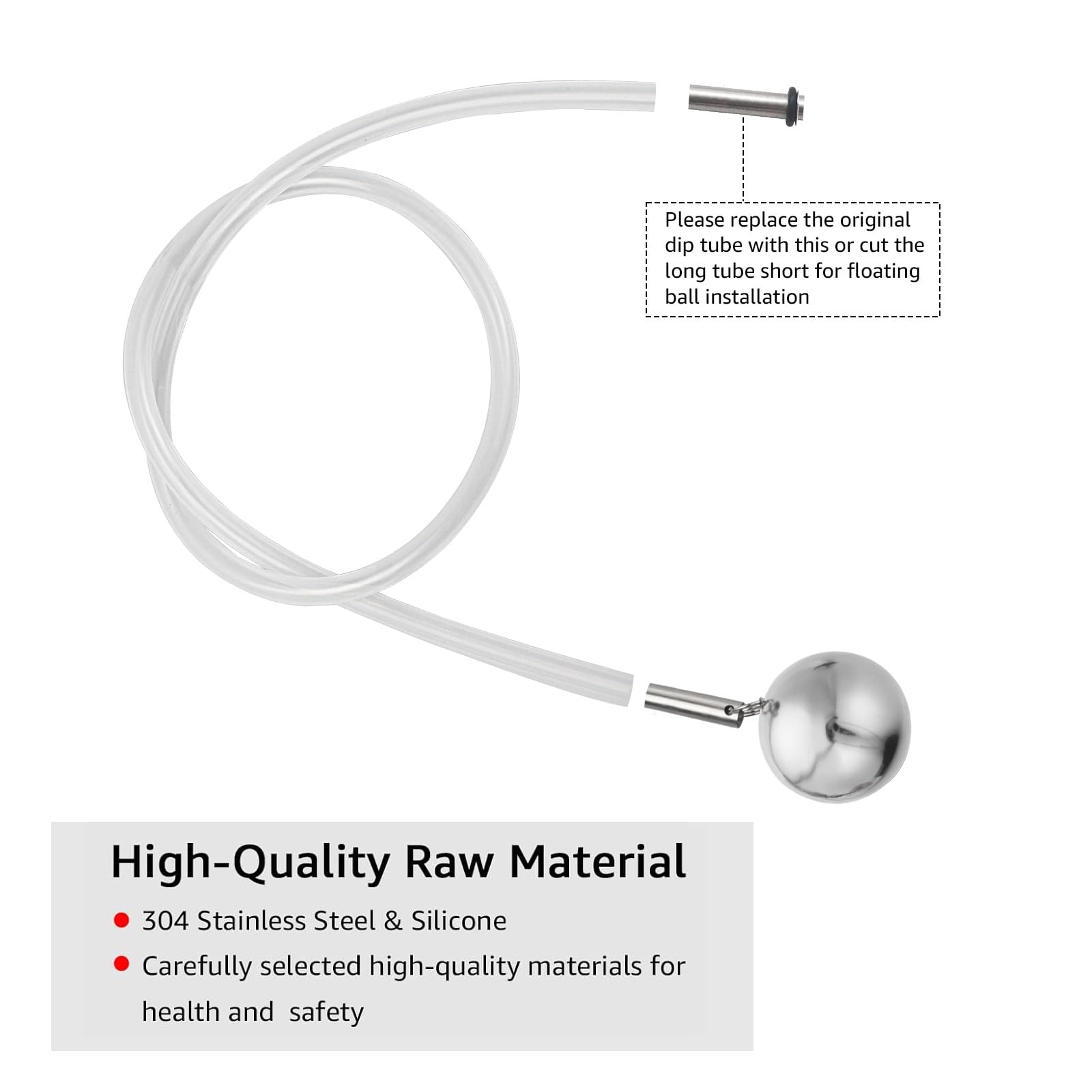 Snapklik.com : 304SS Floating Ball Dip Tube Beer Keg Fermenter Ball ...