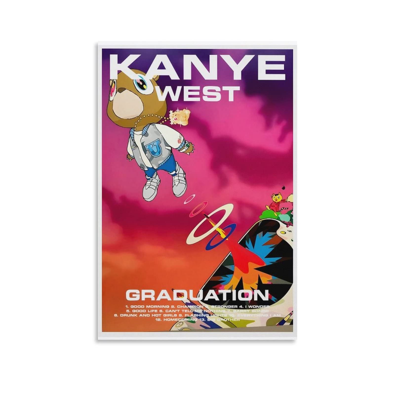Amazon.com: Graduation by Kanye West Canvas Poster Bedroom Decoration ...