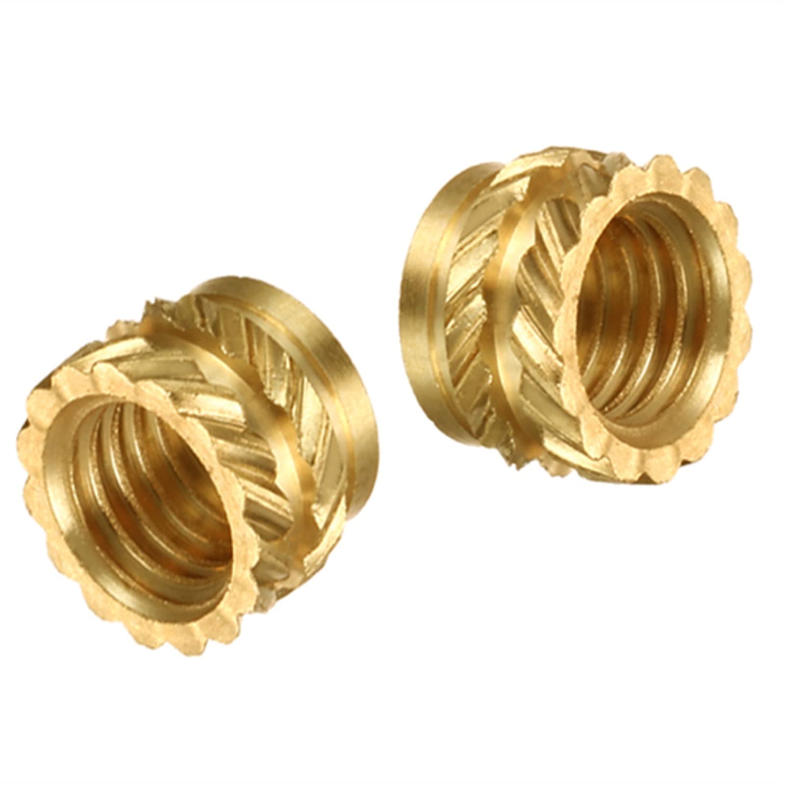 Amazon.com: Brass Knurled Nuts,Threaded Insert, M4 Inside Dia Brass Hot ...