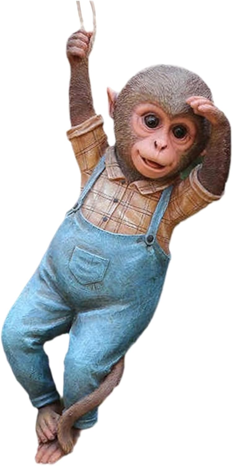 Amazon.com: ESiiFuu Monkey Decor Hanging Monkey, 4.9 Inch Tall ...