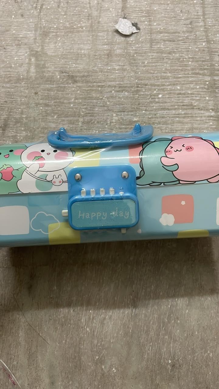 Buy WBD Plastic Pencil Box With Code Lock Pen Case Large Capacity Multi ...
