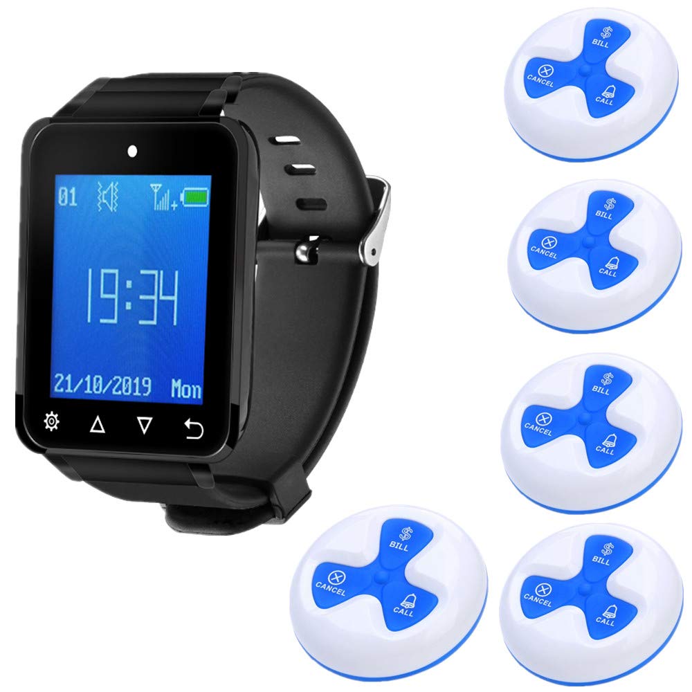 Wireless Wrist Pager Smart Call System For Caregiver Pager Restaurant ...
