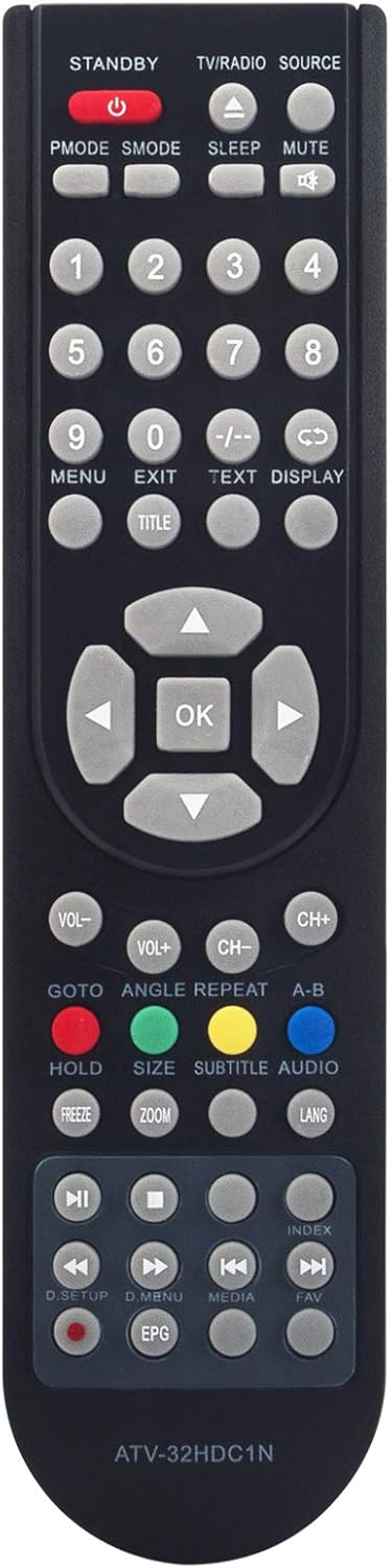 VINABTY ATV-32HDC1N Replacement Remote Control Compatible with Bauhn TV ...