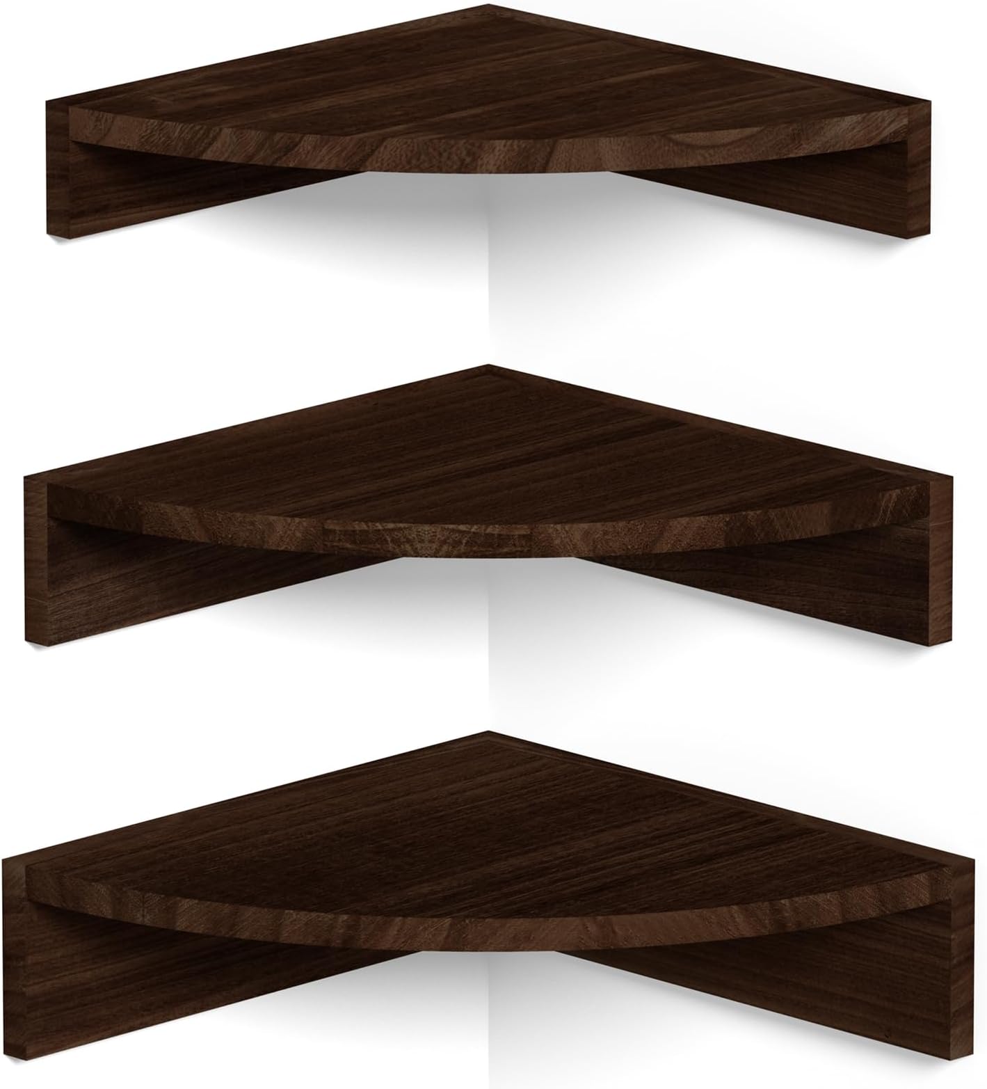 Alsonerbay Corner Shelf Wall Mount, Set of 3 Floating Shelves for Wall ...