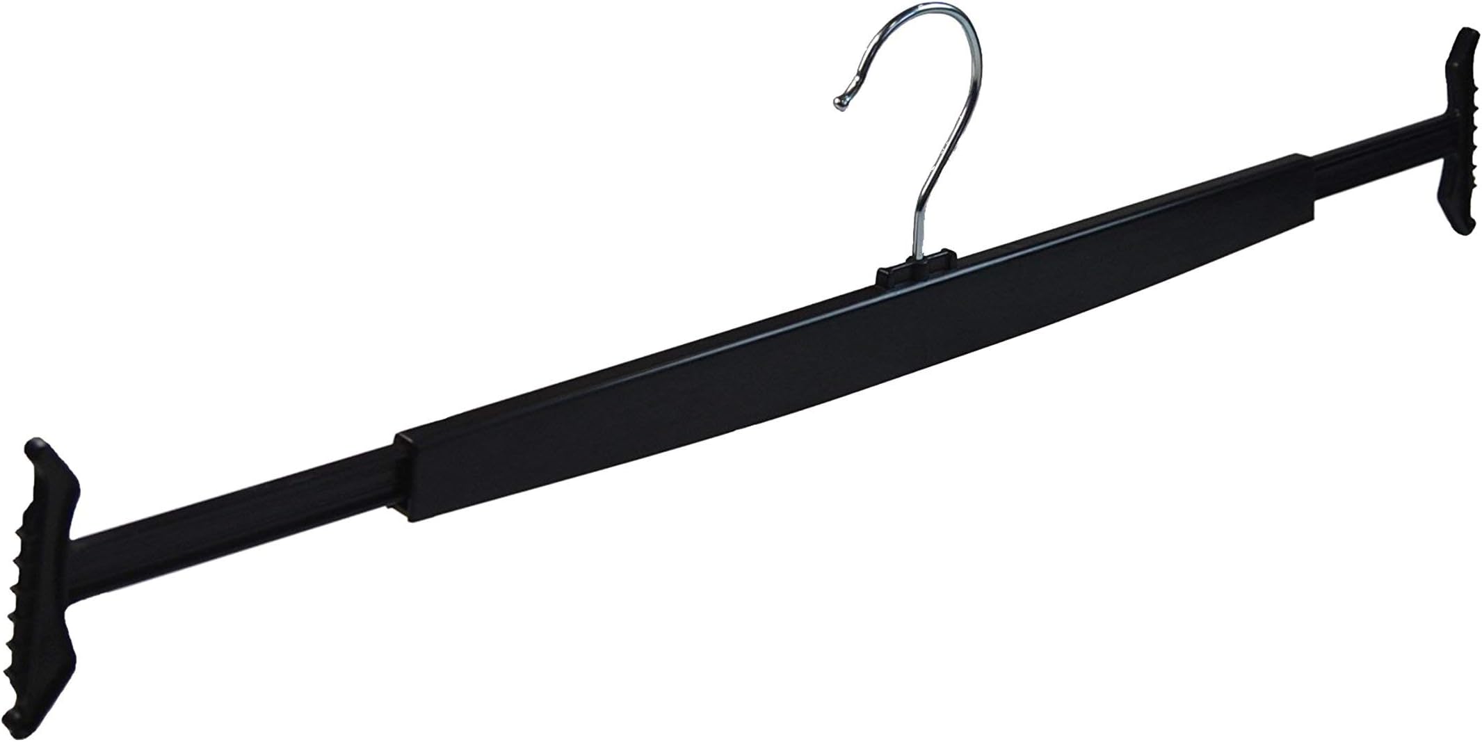 10 Black Plastic Expandable Spring Coat Hangers for Trousers & Skirts ...
