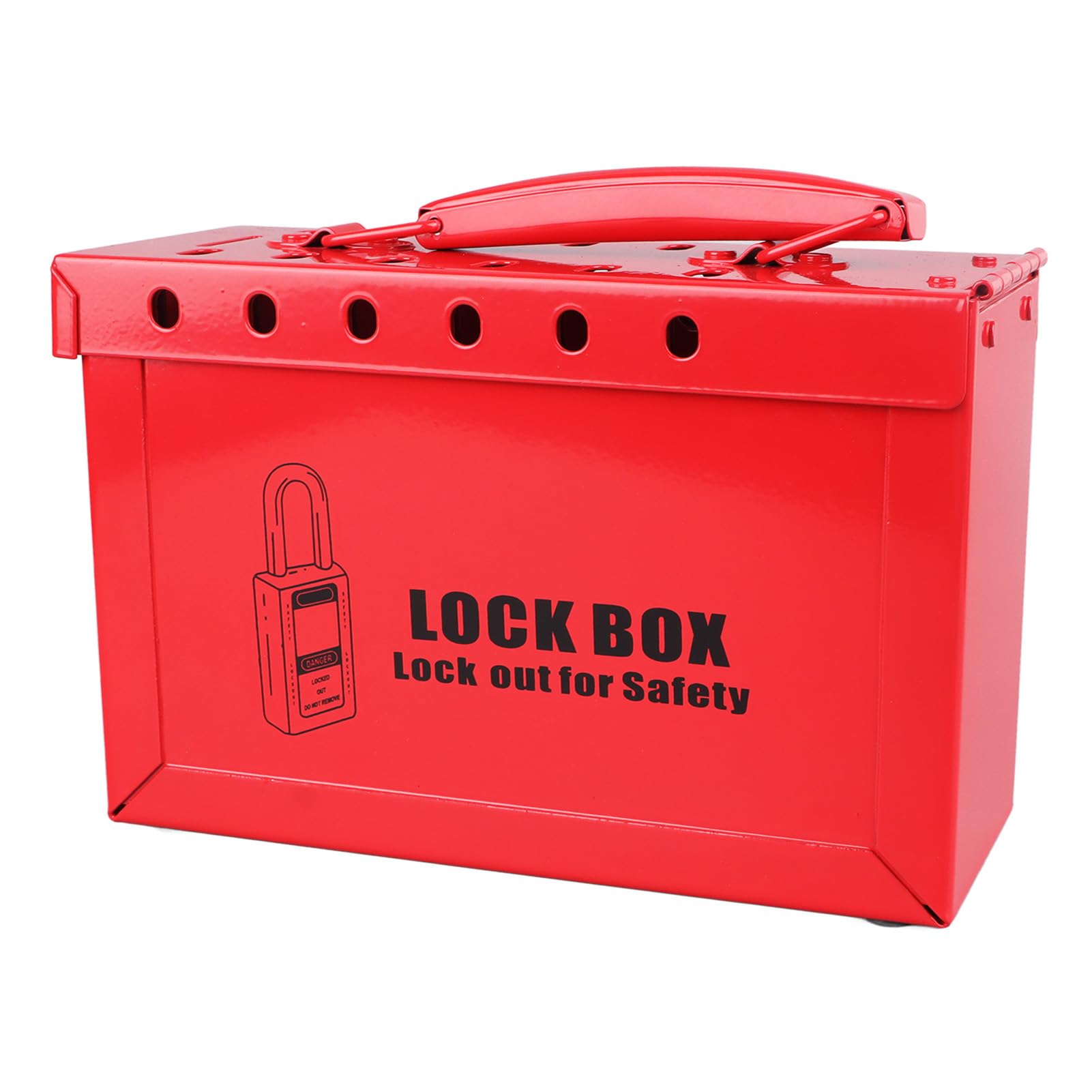 Buy Lockout Tagout Box Kit, Portable Safety Group Padlock Box with 12 ...