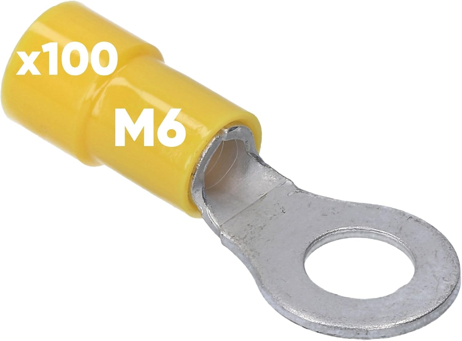Amazon.com: Pack of 100 Kalitec RKSGM6 Ring Cable Lugs 4-6 mm² I ...