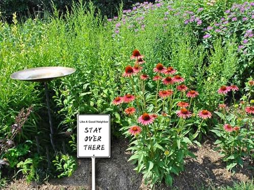 4.6"x6" Metal Yard Sign "Like a Good Neighbor Stay Over There" Private ...