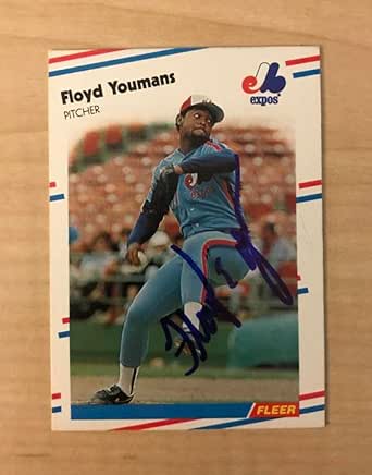 Amazon.com: FLOYD YOUMANS MONTREAL EXPOS SIGNED AUTOGRAPHED 1988 FLEER ...