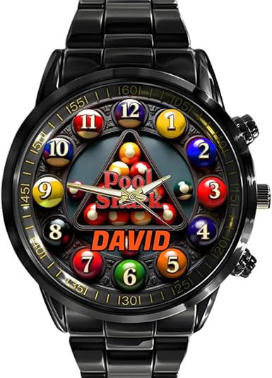 Amazon.com: Pool Billiard Watch for Men, Personalized Men's Billiard ...