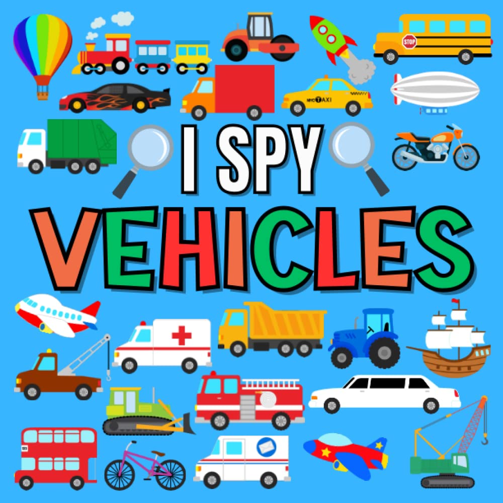 I Spy Book for Kids Ages 2-5 • Vehicles Seek and Find Activity for ...
