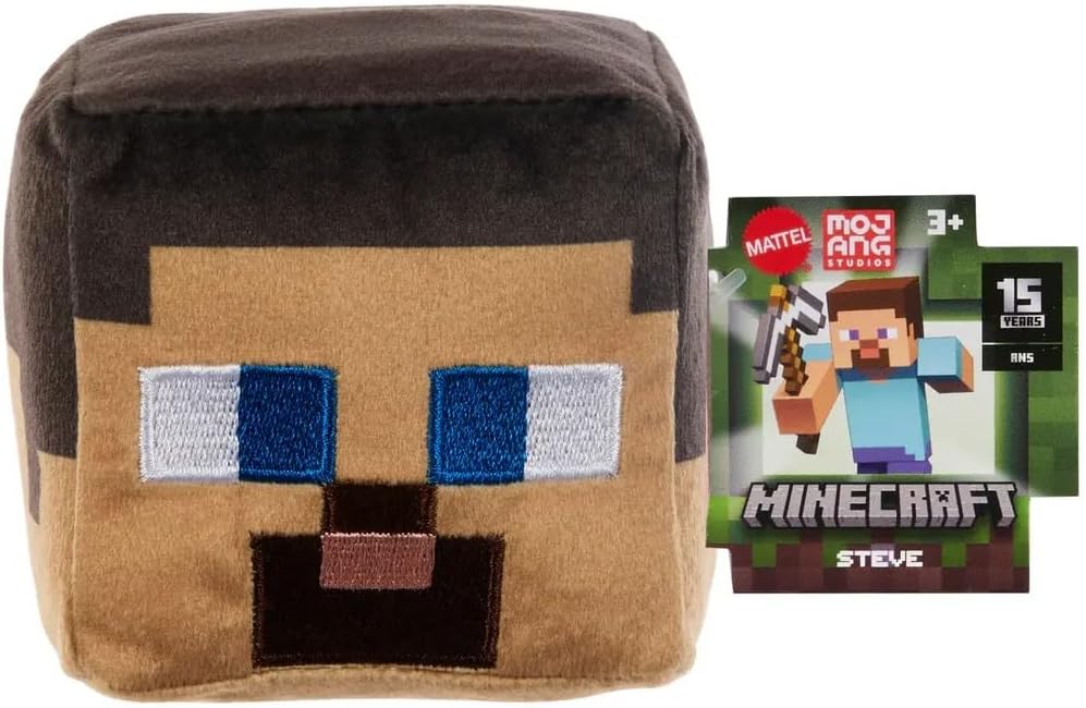 Amazon.com: Minecraft 3-inch Block Plush Steve : Toys & Games