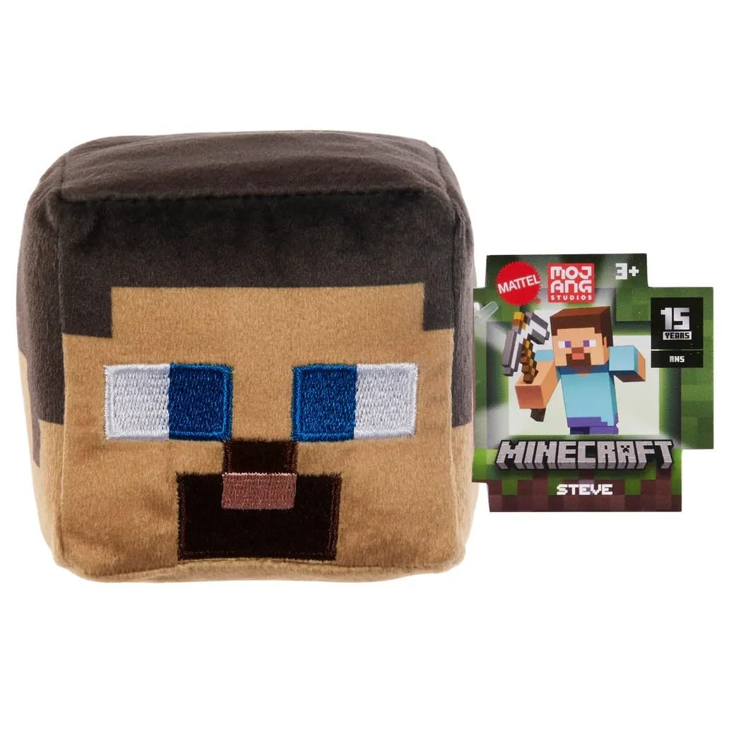 Amazon.com: Minecraft 3-inch Block Plush Steve : Toys & Games