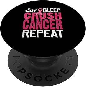 Amazon.com: Breast Cancer Awareness Gift Eat Sleep Crush Cancer Repeat ...