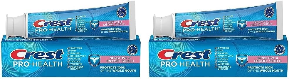 Amazon.com : Crest Pro-Health Sensitive & Enamel Shield Toothpaste (4 ...