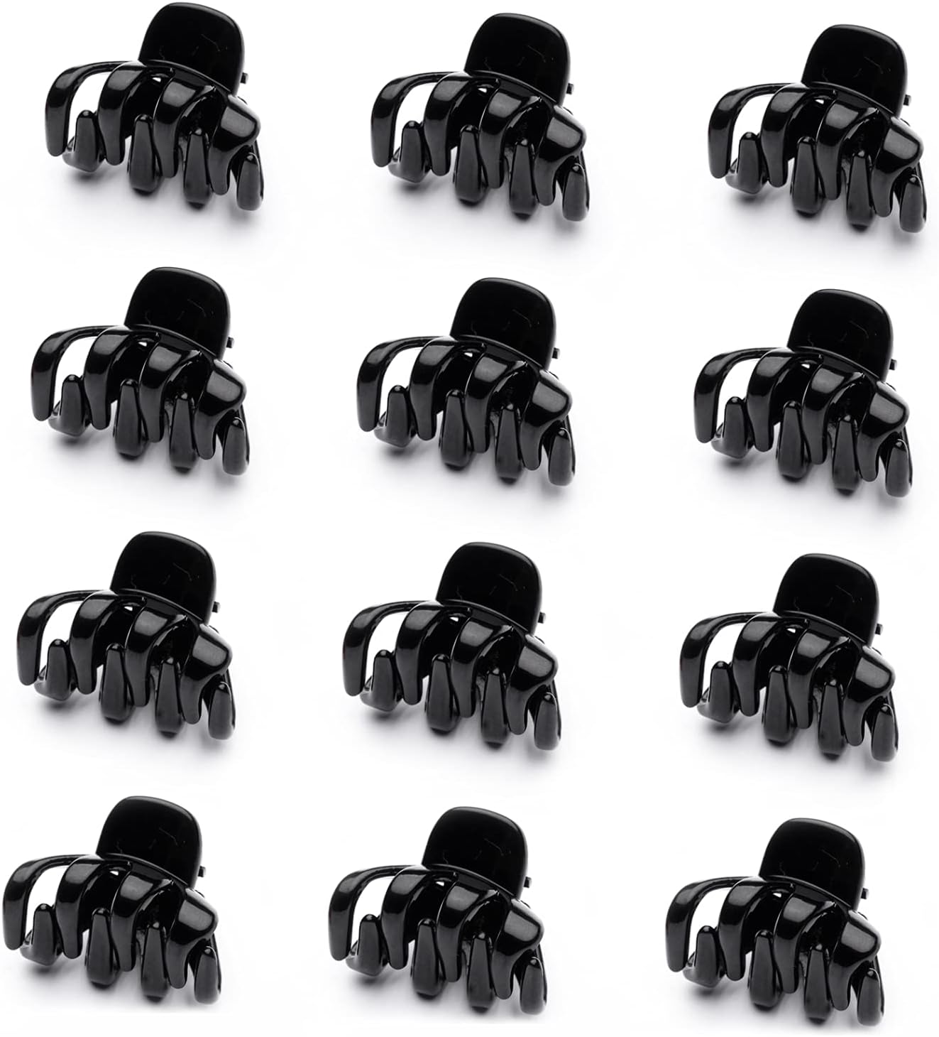 Amazon.com : Cobahom 12 Pack Small Hair Claw Clips 1.2 Inch Plastic ...