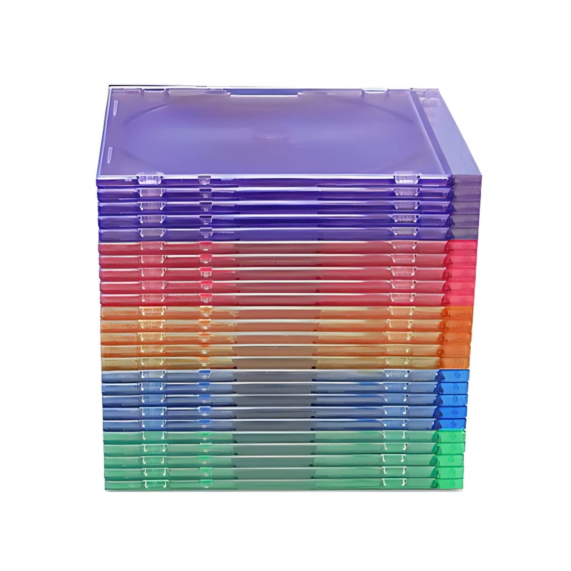 Amazon.com: mediaxpo Slim Jewel Cases for CD and DVD - Multi-Color ...