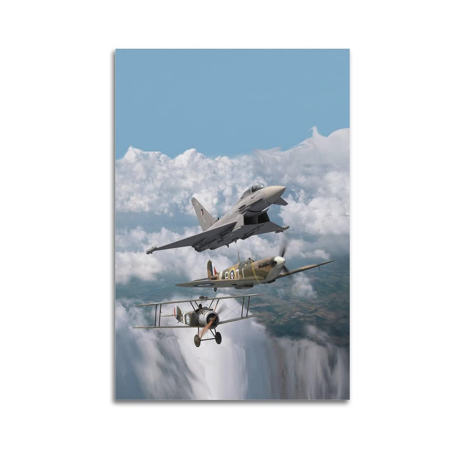 Fighter Plane Poster Eurofighter Typhoon Jet Military Aircraft Poster ...