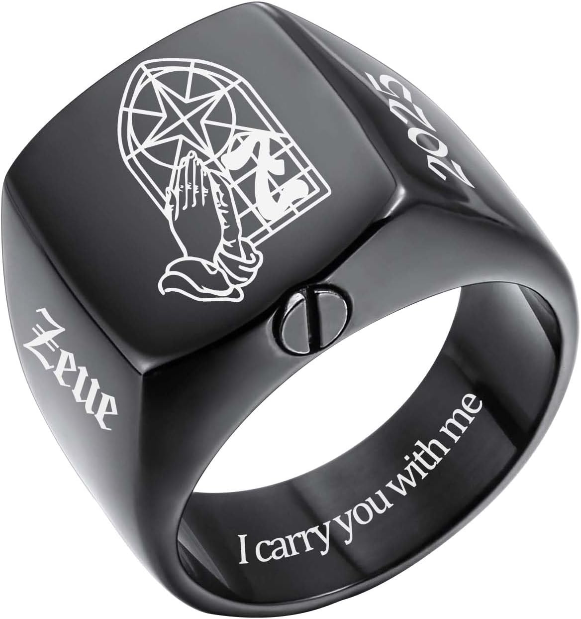 Amazon.com: MOTICIUS Custom Rings Personalized Urn Rings for Ashes for ...