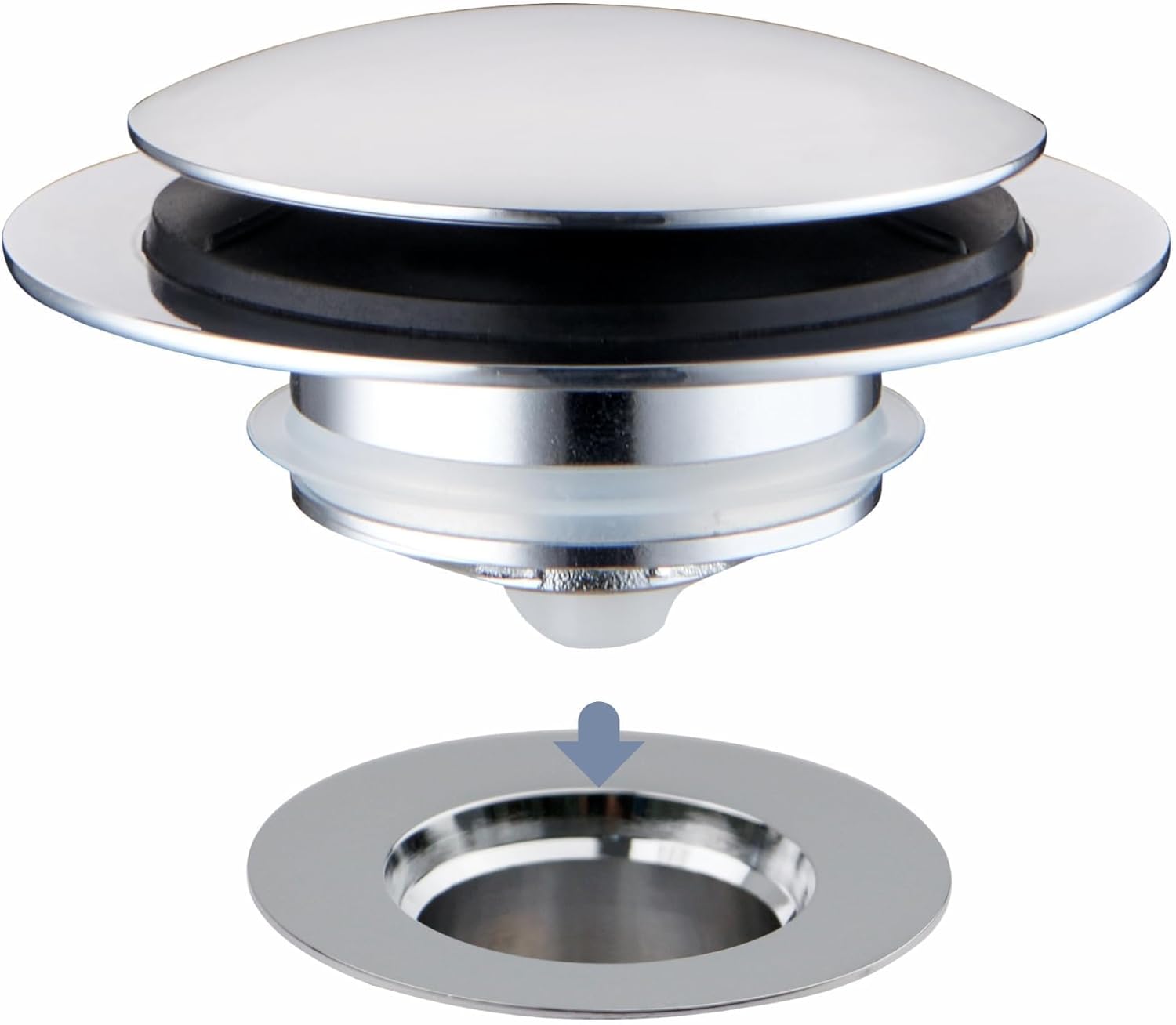 Tapón universal chapado en cromo para tina, tapón de drenaje de tina ...