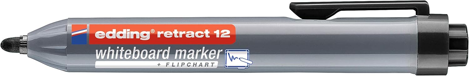 Edding Retractable Whiteboard Marker Pen - Black : Amazon.co.uk ...