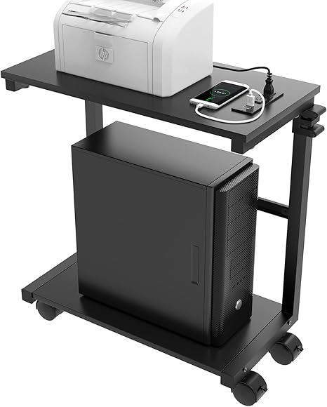 Amazon.com : AQQEF Computer Tower Cart and PC Stand - Stepless Height ...