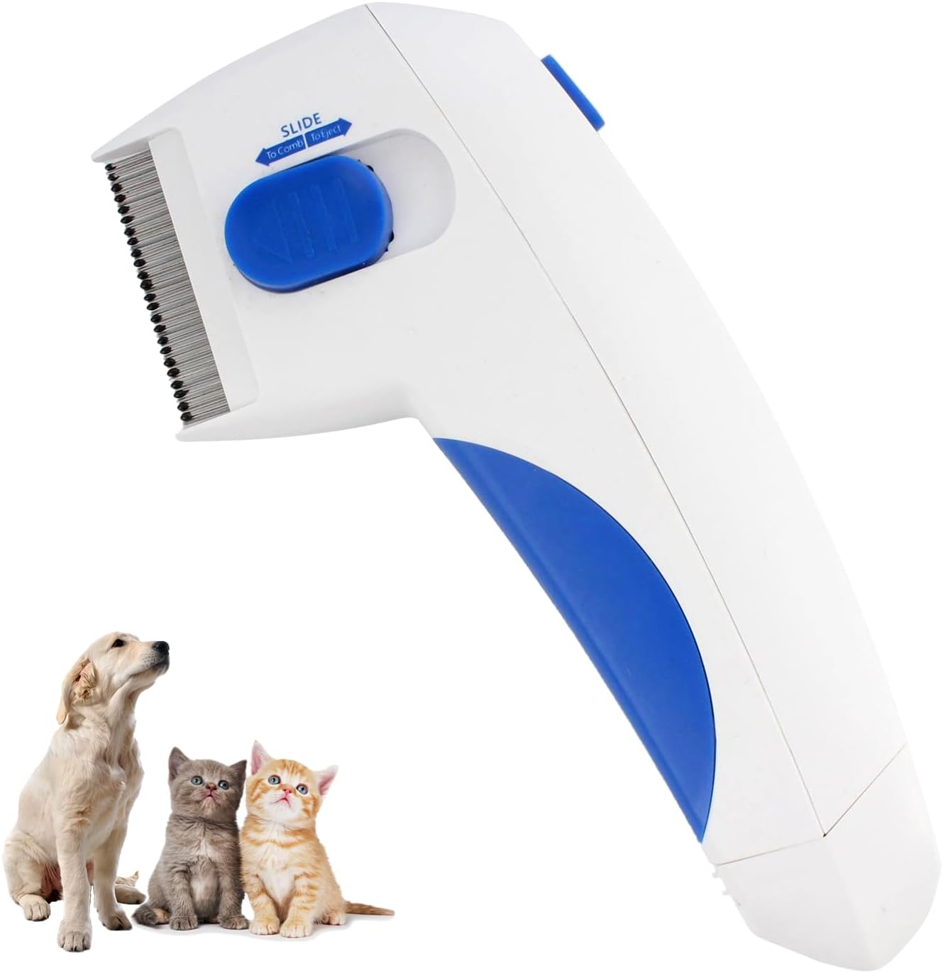Verazquy Electric Flea Comb for Cats Dogs,Pet Grooming Comb Brush Tools ...