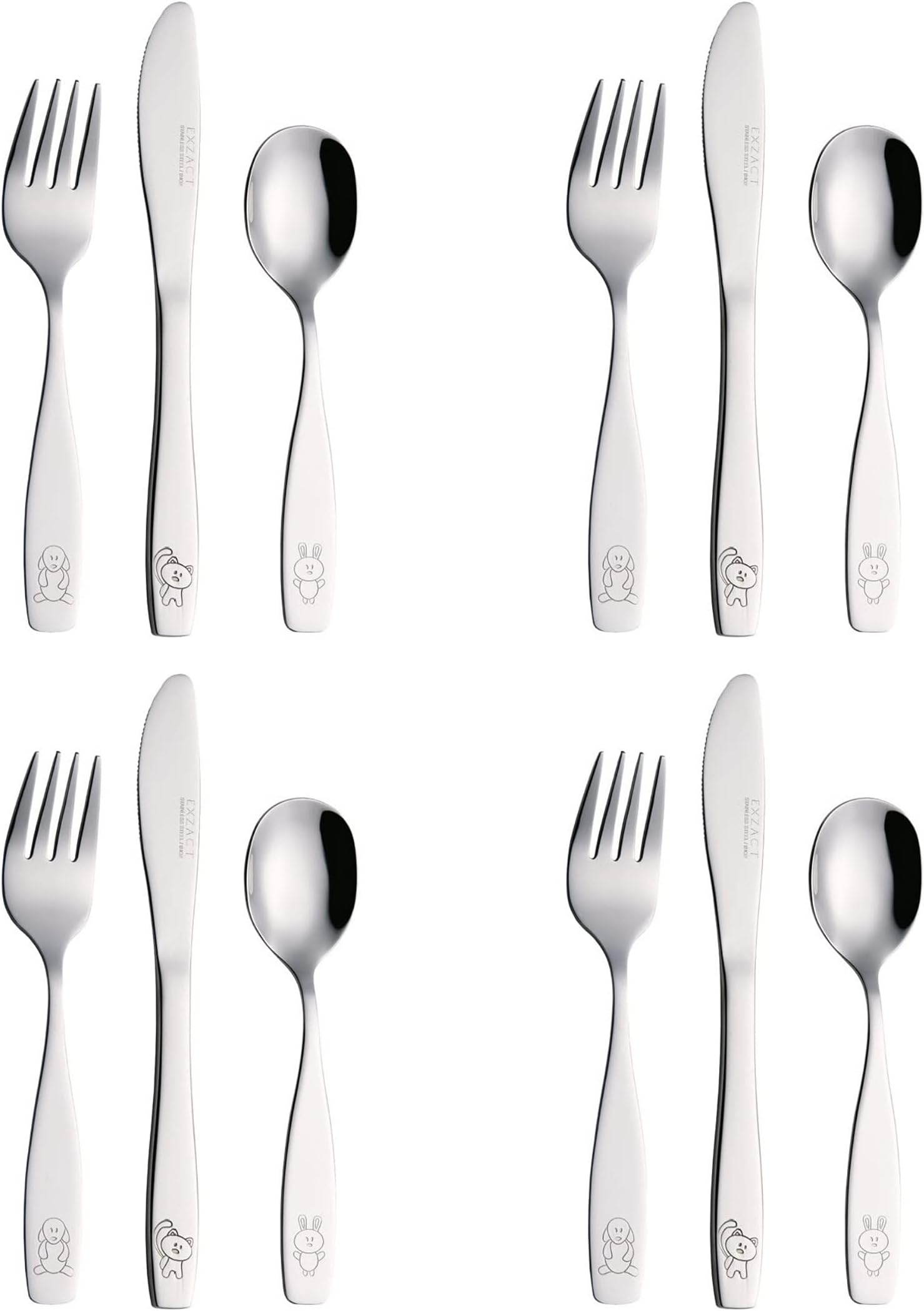 Tiny Dining 36 Piece Kids Infants Children's Junior Cutlery Set (12 ...
