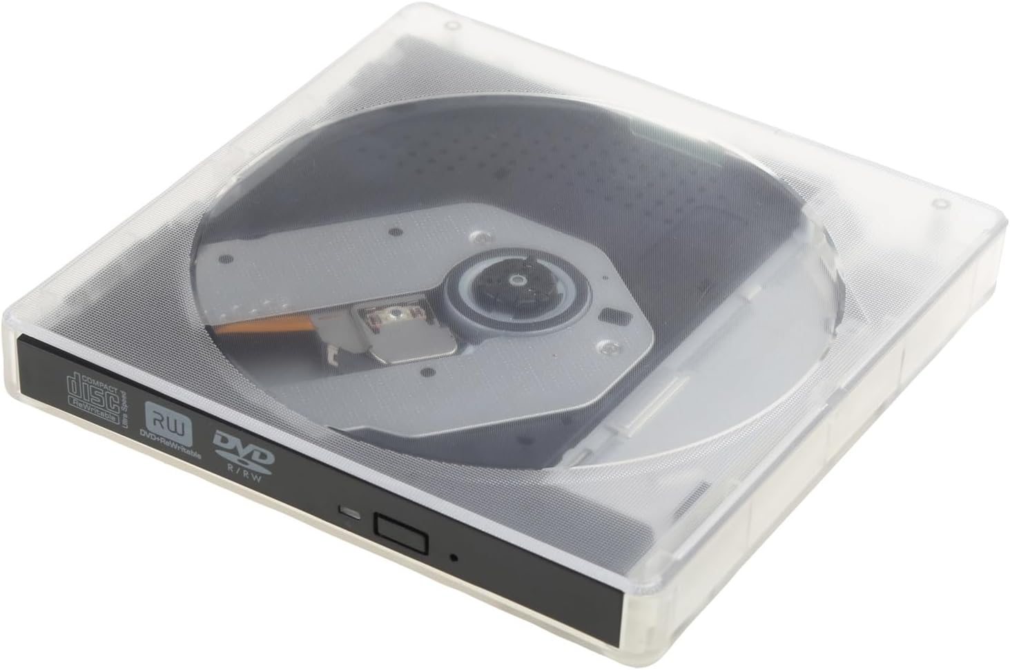 Jesscasday - Unidad de CD y DVD externa transparente USB 3.0 tipo C Protable USB CD ROM DVD ...