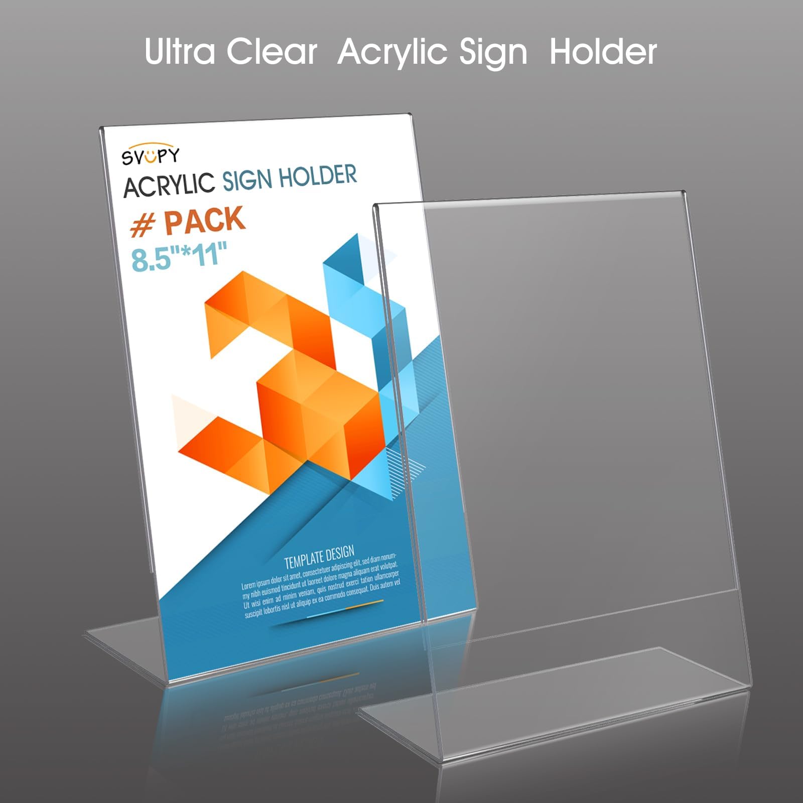 Snapklik.com : SVOPY Acrylic Sign Stand Holders - 8.5 X 11 Inches Clear ...