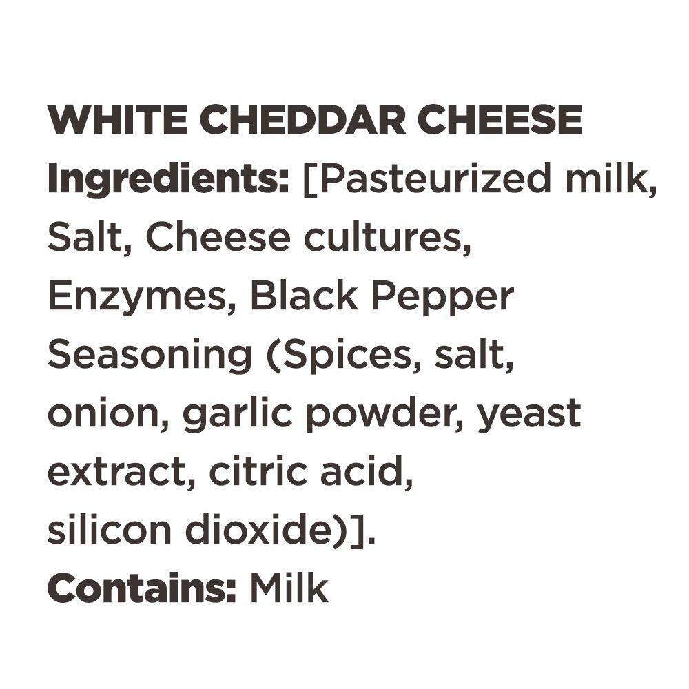 Buy Moon Cheese White Chedda Black Peppa, 100% White Cheddar Black ...