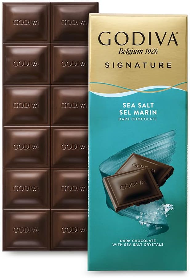 Godiva Chocolatier Signature Dark Chocolate & Sea Salt Tablet - Smooth ...