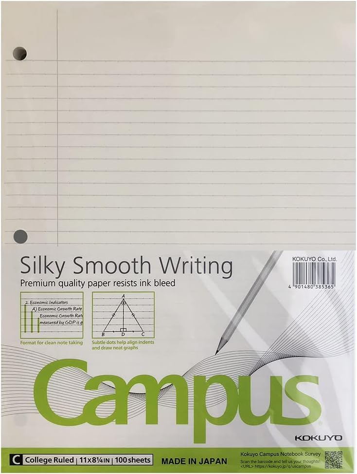 Amazon.com : Kokuyo Campus Loose Leaf Paper for Binders, Business Type ...