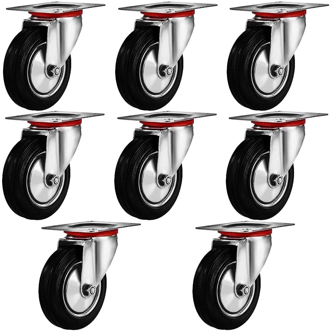 Amazon.com: Online Best Service 24 Pack Swivel 2" Caster Wheels Rubber ...