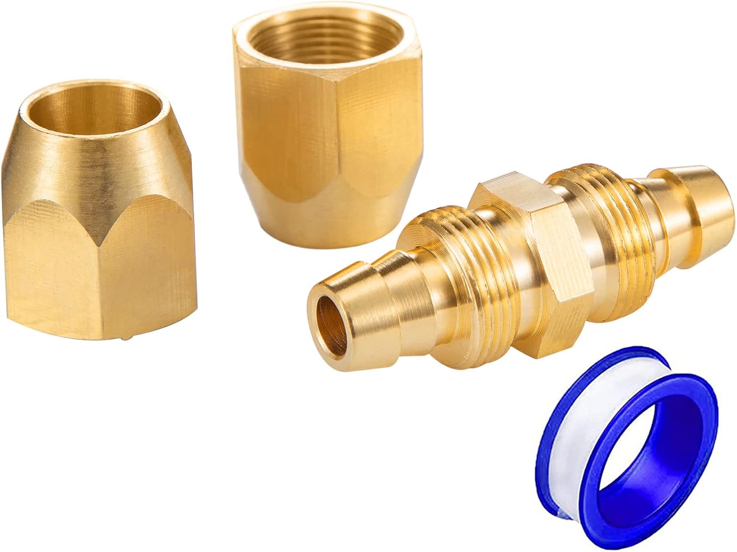 Amazon.com: Breezliy 1PC Soild Brass Air Reusable Hose Splicer For 1/4 ...