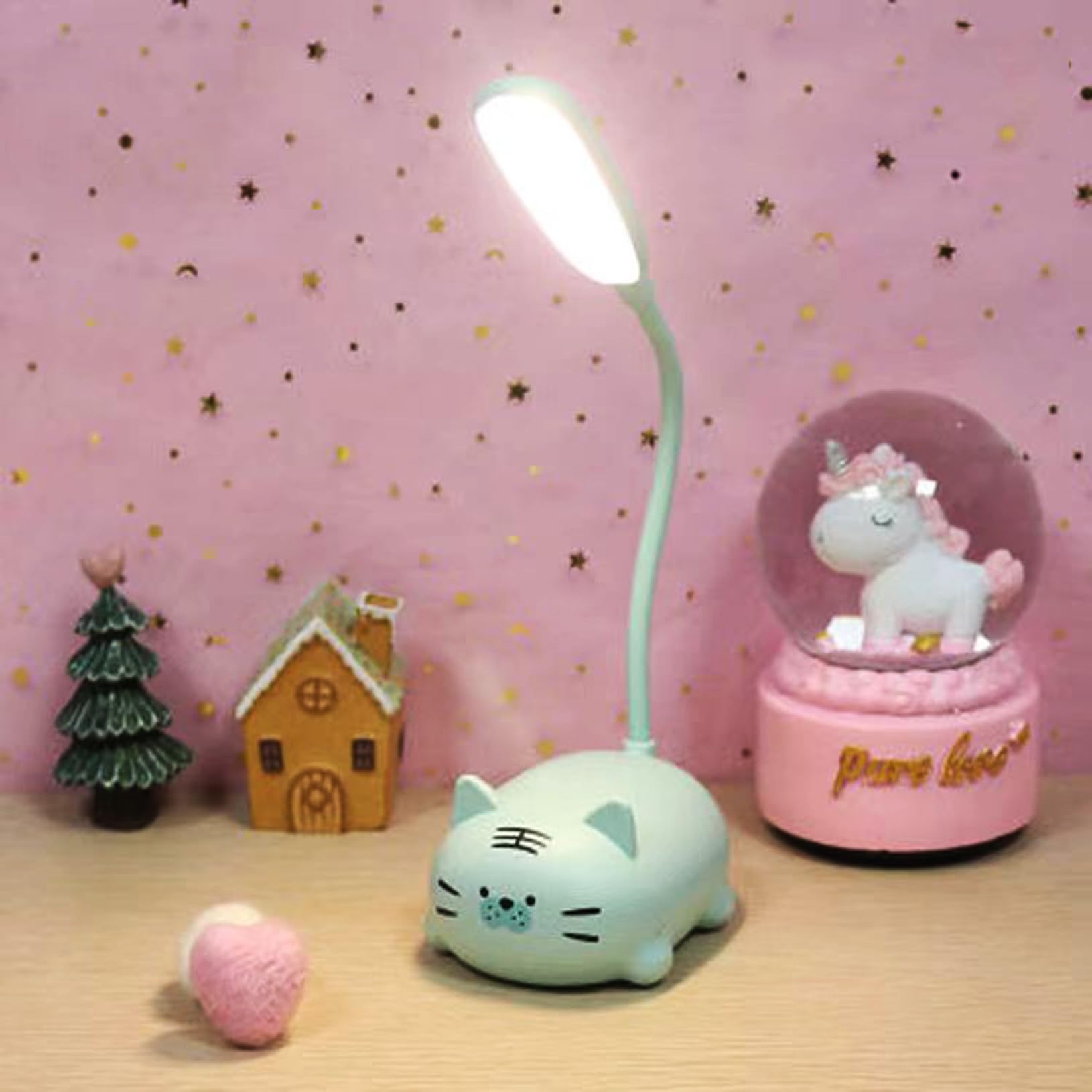 Cute Desk Lamp,Childrens Led Night Light, Portable Foldable ...