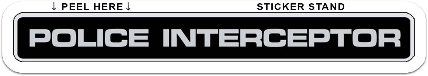 Amazon.com: Police Interceptor car Bumper Sticker Decal 8" x 1 ...