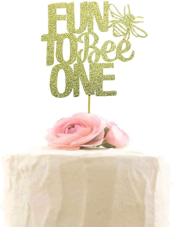 Amazon.com: Fun To Bee One Cake Topper - 1st Birthday Party Decor ...
