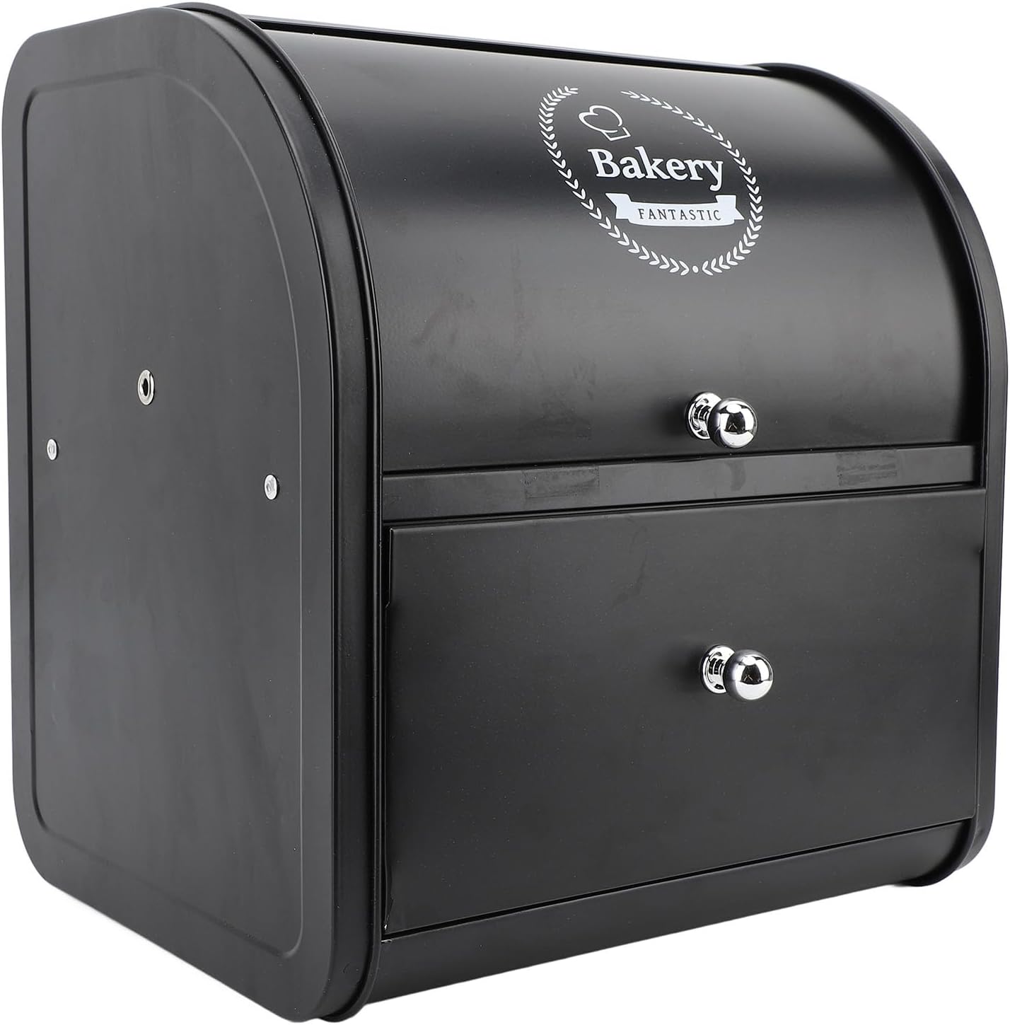 Amazon.com: Diydeg Metal Bread Box for Kitchen Countertop, Double Layer ...